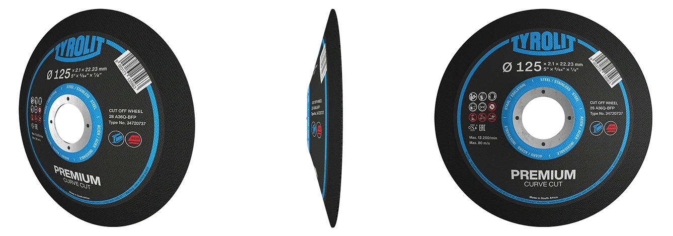 Precise curve cuts in steel and stainless steel: CURVE CUT | Tyrolit